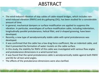 Wind tunnel on cables hema bharathi swayam | PPT