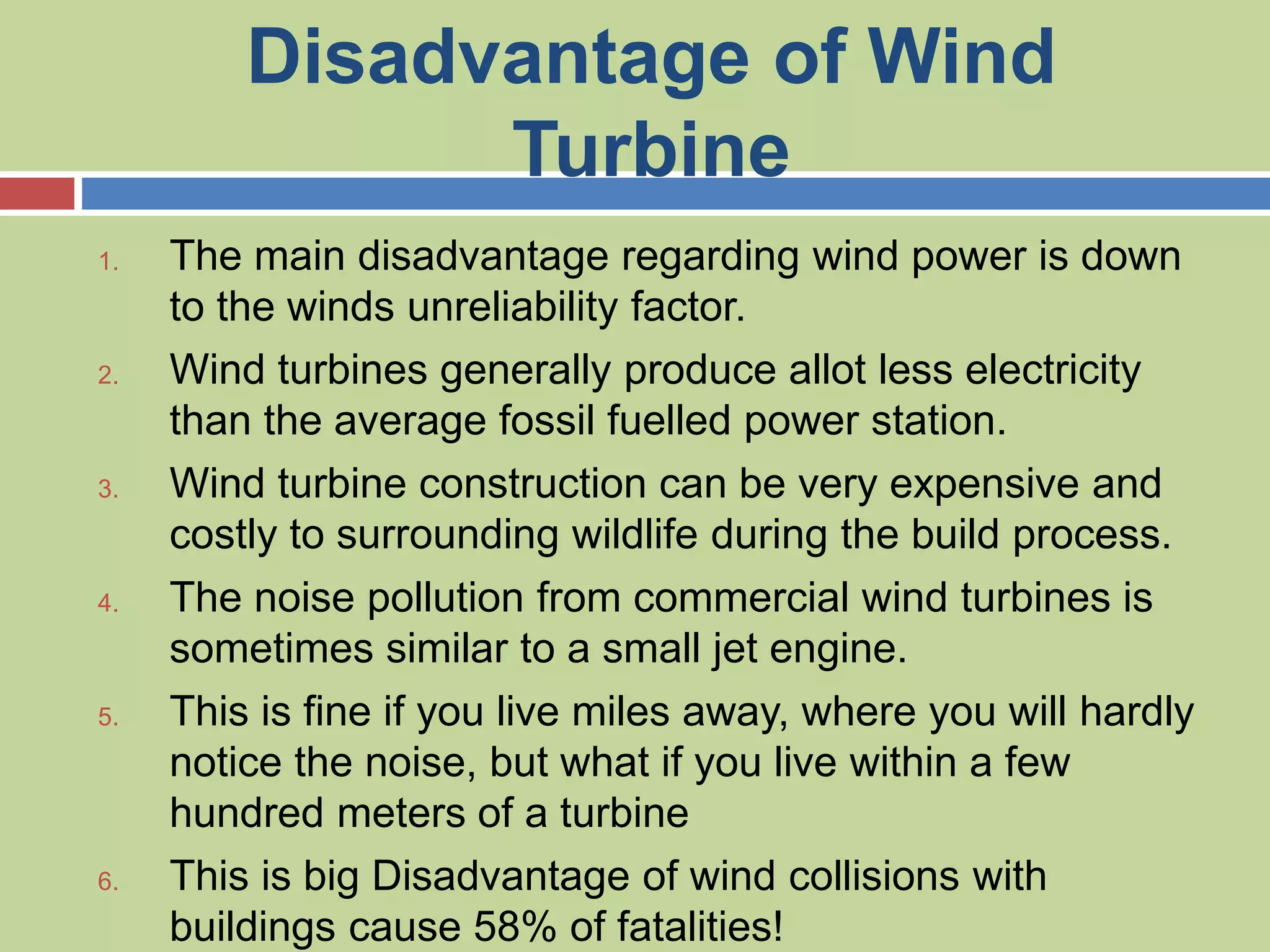 Wind turbines Power Point Presentation | PPTX