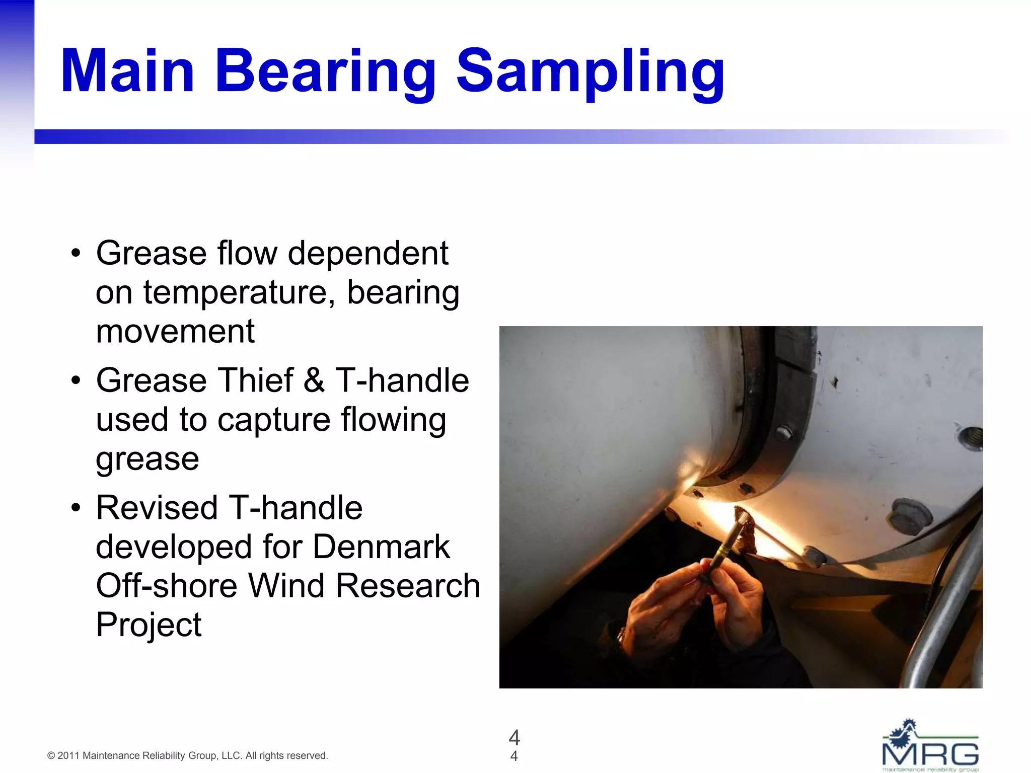 Wind turbine grease sampling and analysis | PPTX