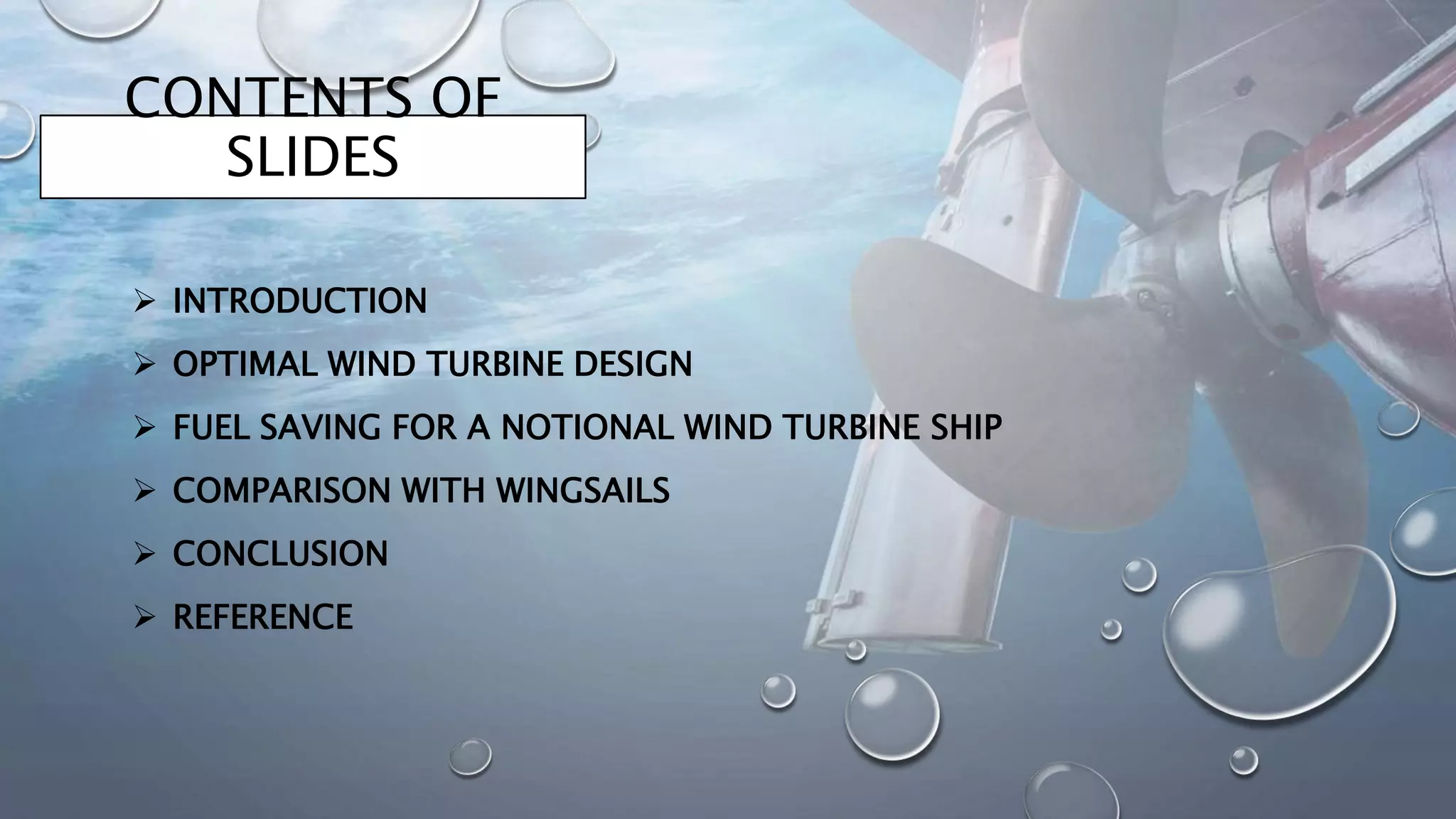 Wind Turbine Propulsion of Ships (1).pptx