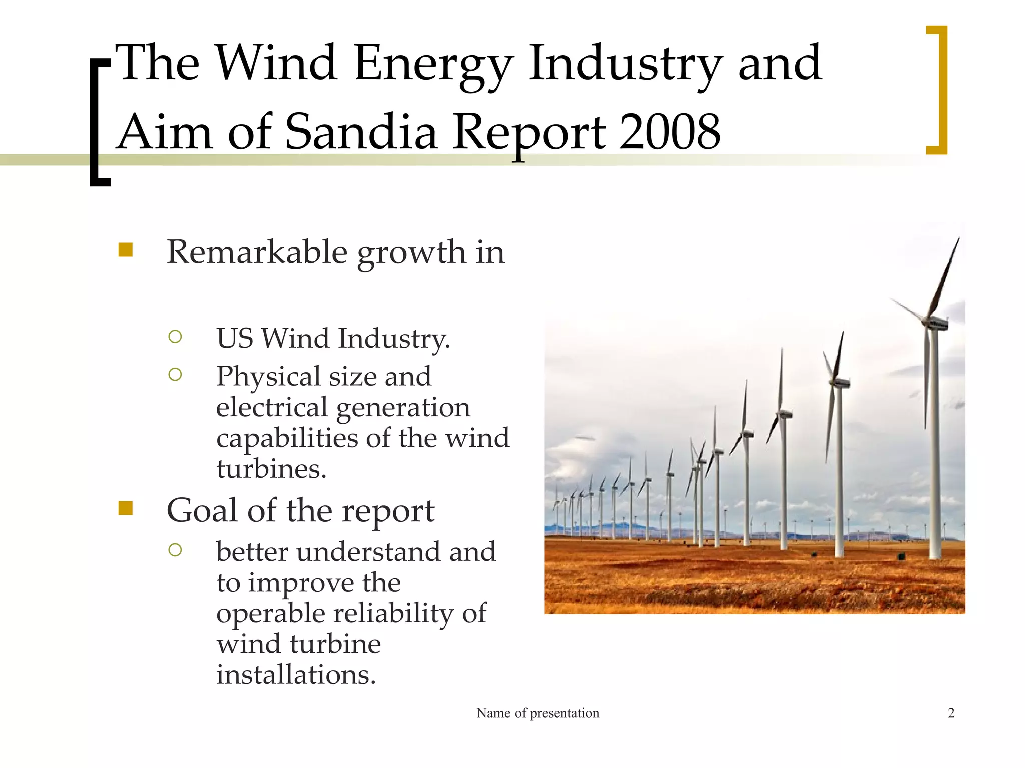 Wind turbine reliability | PPT