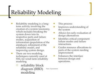 Wind turbine reliability | PPT