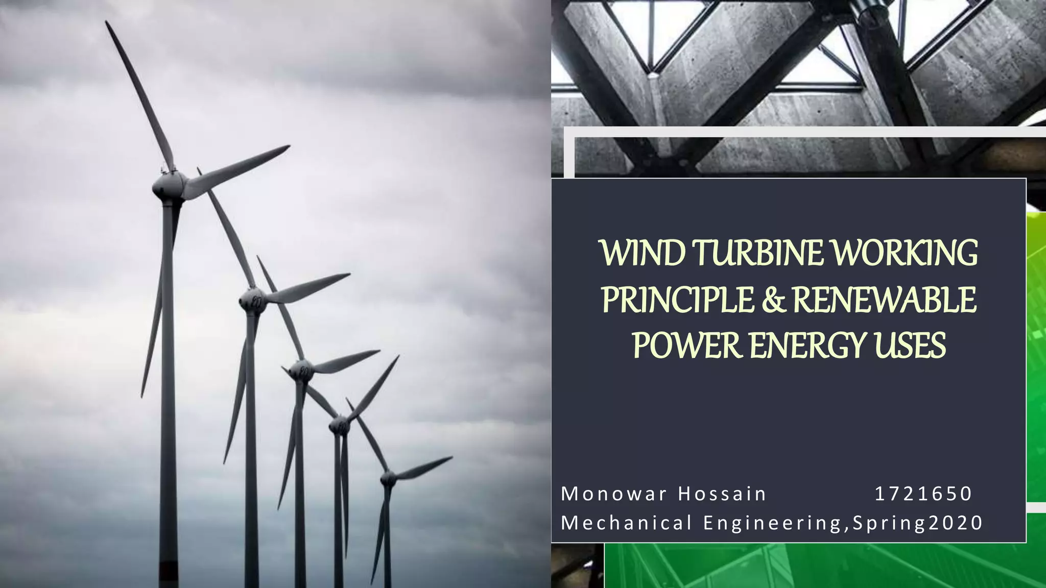 WIND TURBINE WORKING PRINCIPLE | PPT