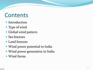 Wind variation in india | PPTX