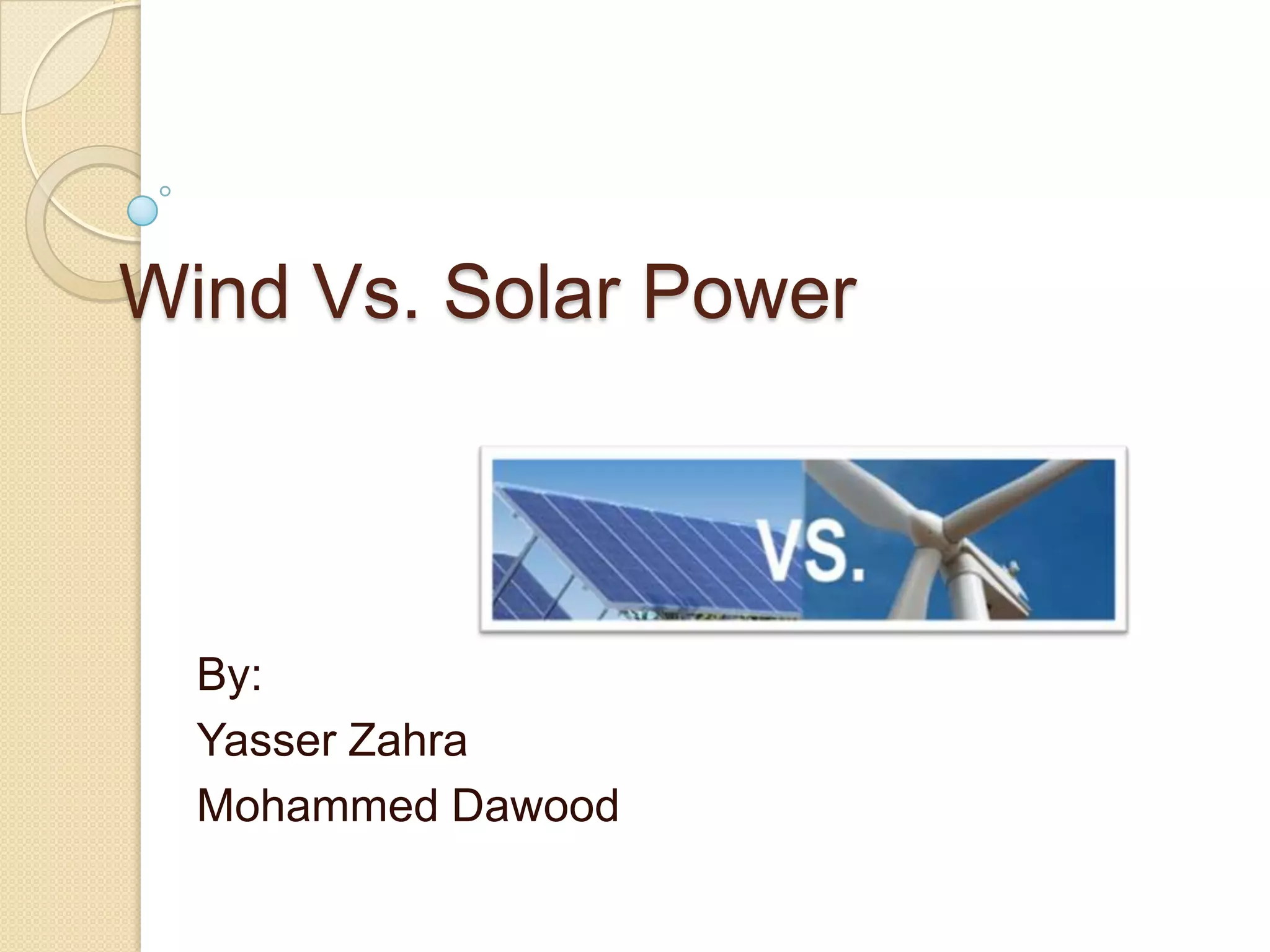 Wind vs solar | PPT