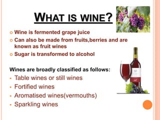 Wine and minerals, their contact with pharmacy | PPT