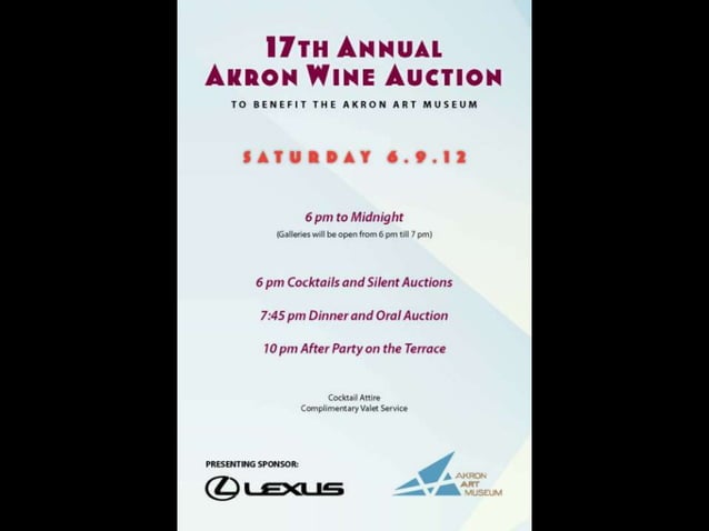 Wine auction invitation | PPT