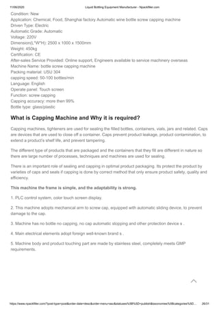 Wine bottle screw capping machine | PDF | Food & Drink