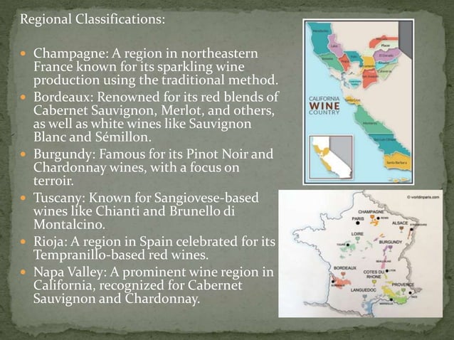 WINE classification.pptx | Alcoholic Beverages | Food & Drink
