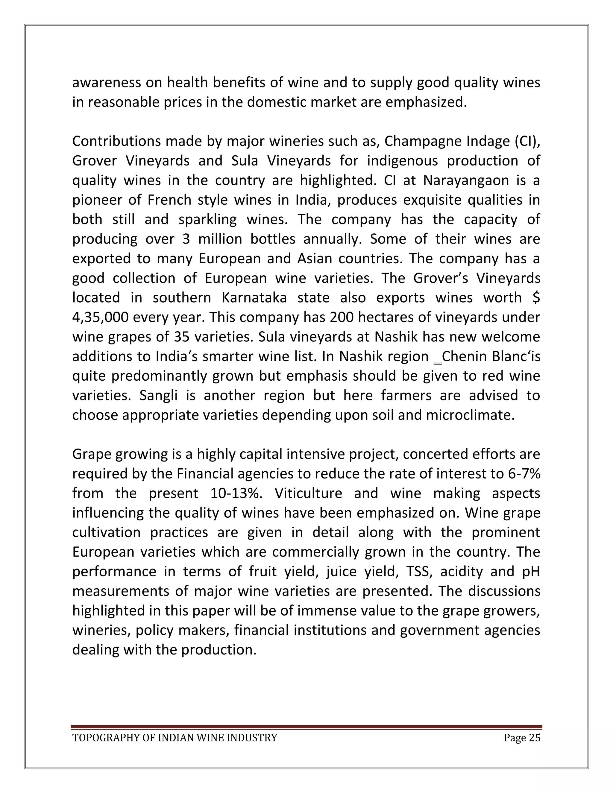 TOPOGRAPHY OF THE INDIAN WINE MAKING INDUSTRY: A GLOCAL PERSPECTIVE | DOCX