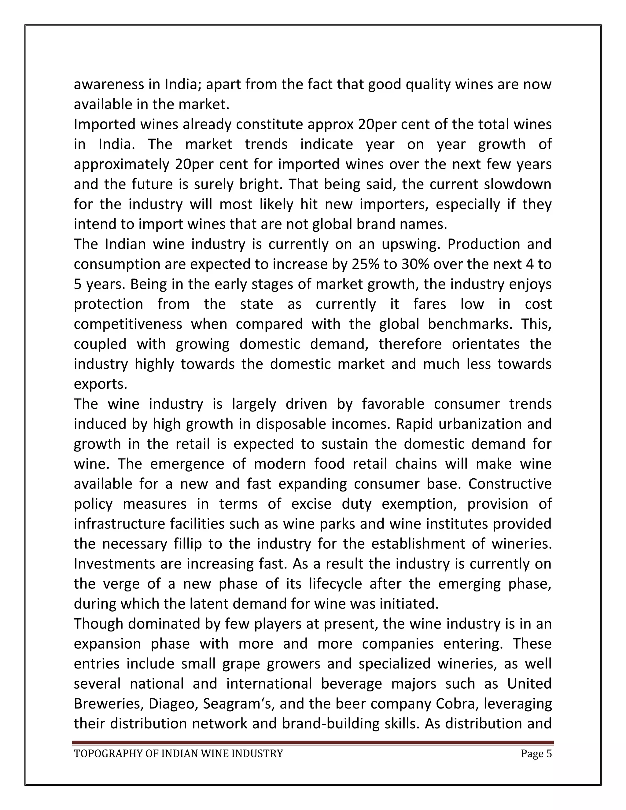 TOPOGRAPHY OF THE INDIAN WINE MAKING INDUSTRY: A GLOCAL PERSPECTIVE | DOCX