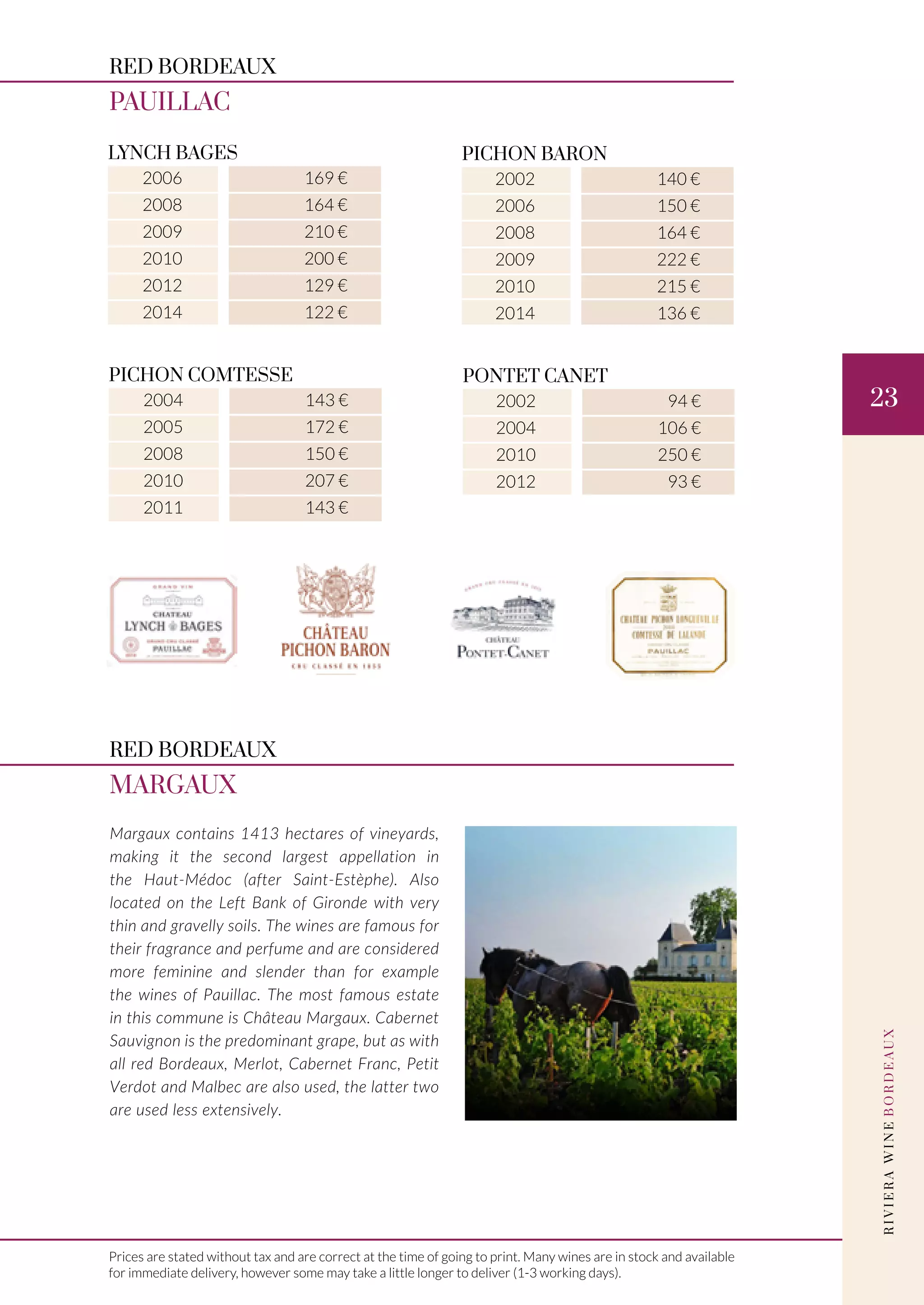 Riviera Wine - Wine List English 2019 | PDF