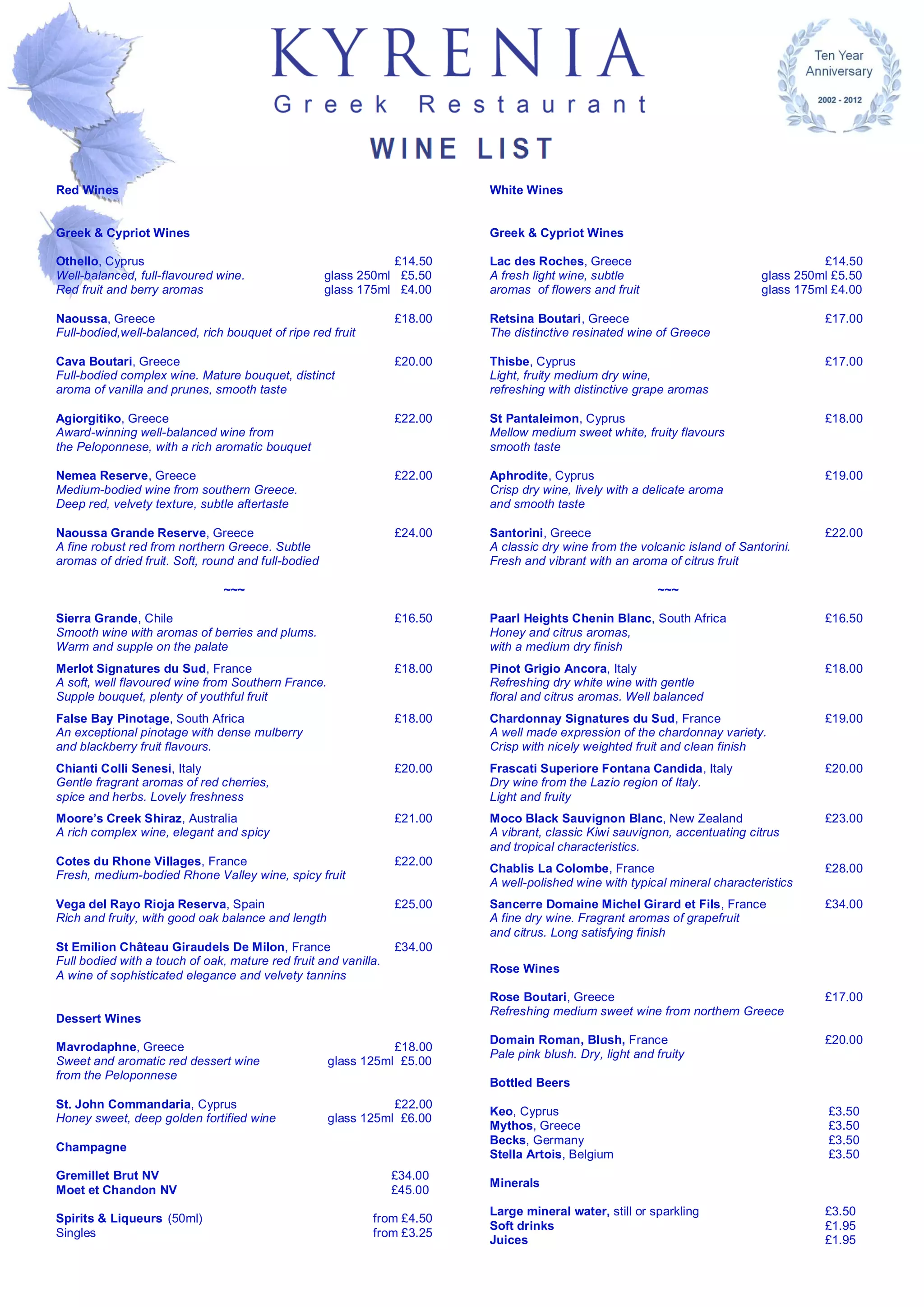 Wine List | PDF