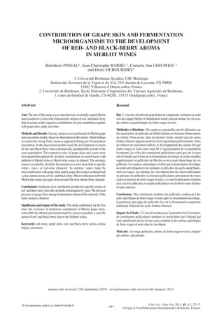 Winemaking merlot leeuwen dubourdieu | PDF