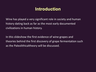 Wine Pre History | PPTX