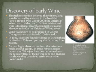 Wine prehistory presentation | PPTX | Alcoholic Beverages | Food & Drink