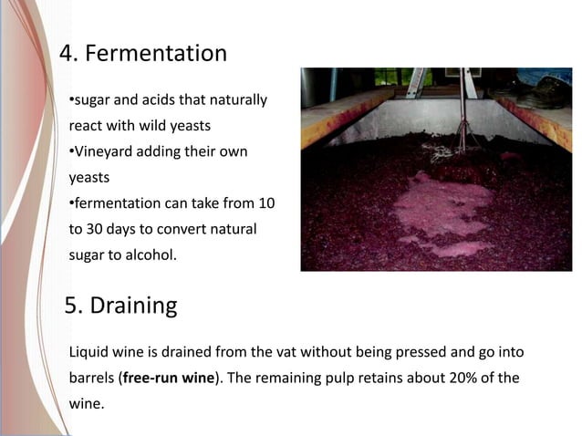 Wine production | PPTX | Alcoholic Beverages | Food & Drink