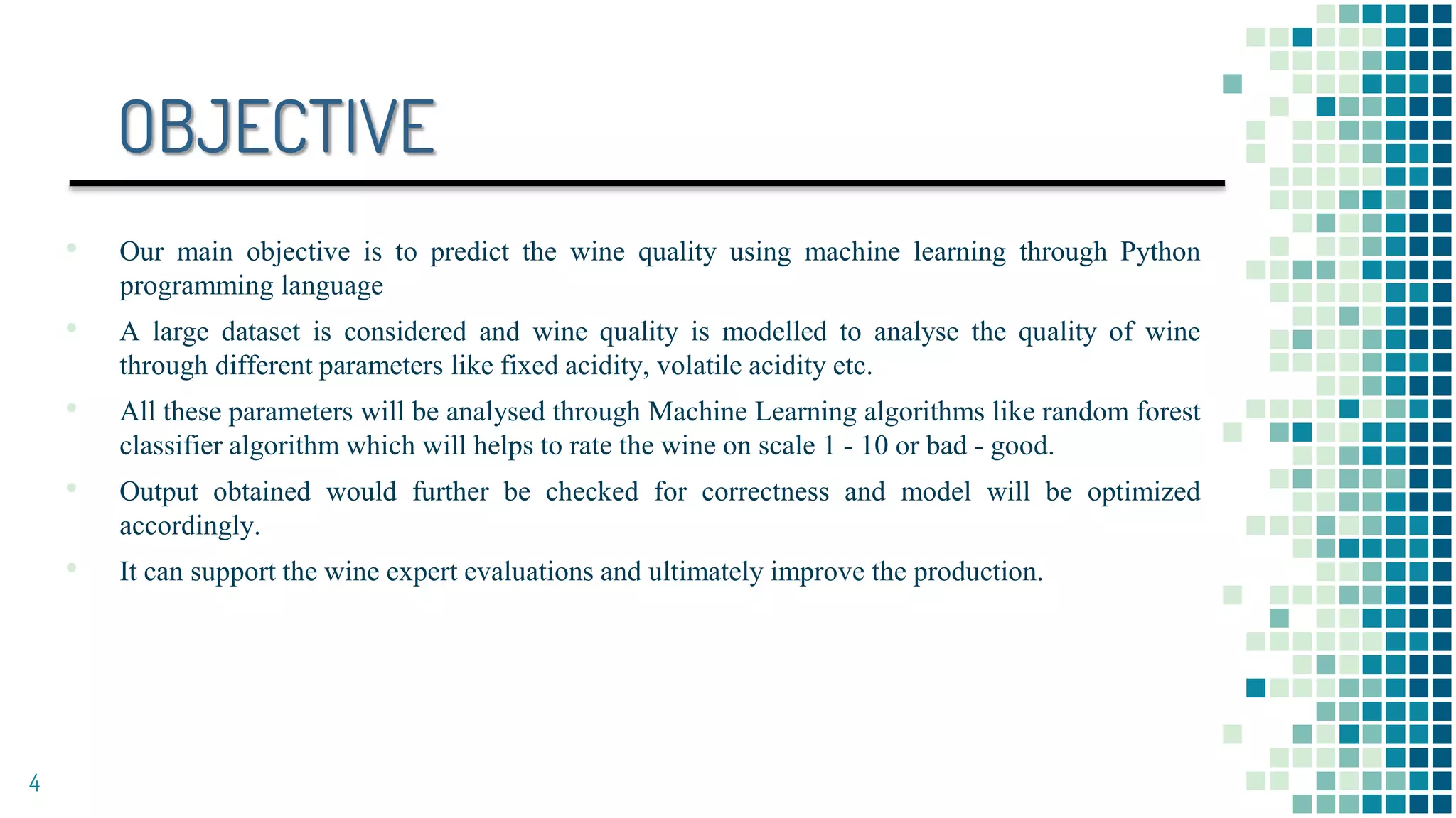 Wine Quality Analysis Using Machine Learning | PPTX