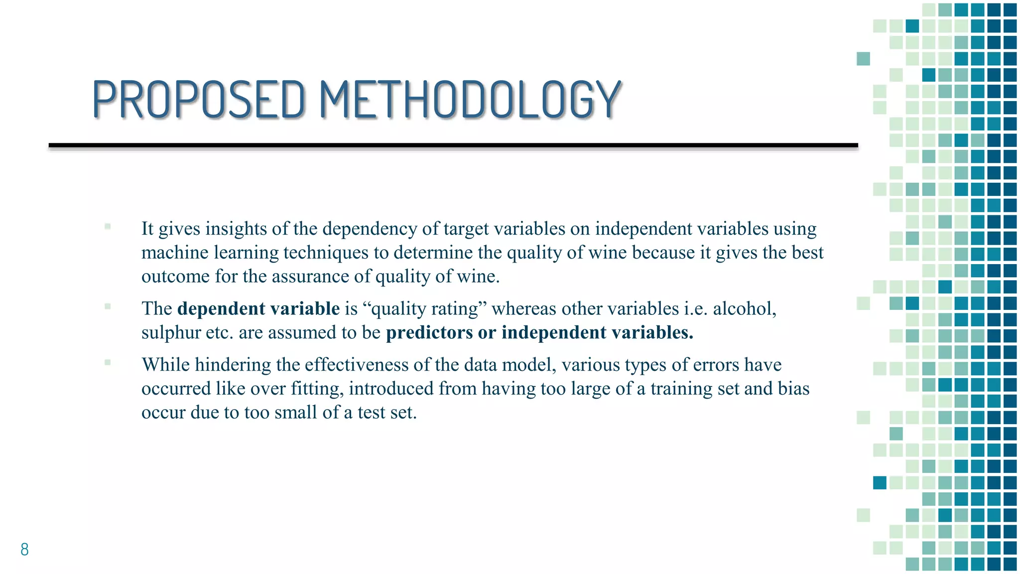 Wine Quality Analysis Using Machine Learning | PPTX