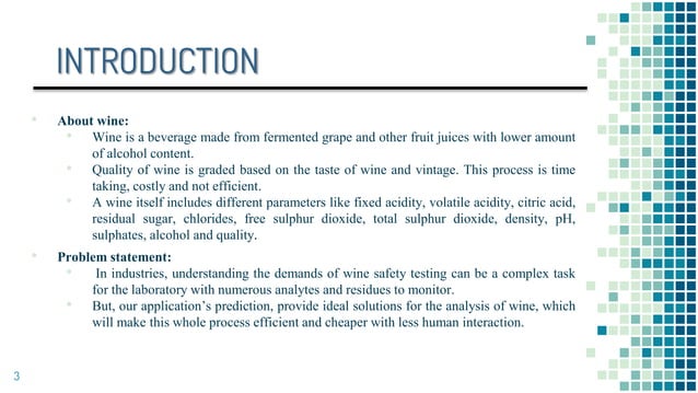 Wine Quality Analysis Using Machine Learning | PPTX | Chemistry | Science