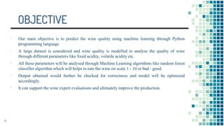 Wine Quality Analysis Using Machine Learning | PPTX