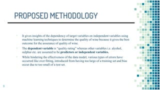 Wine Quality Analysis Using Machine Learning | PPTX