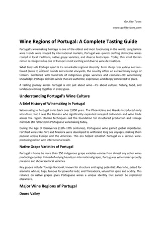 Wine Regions of Portugal: A Complete Tasting Guide | PDF