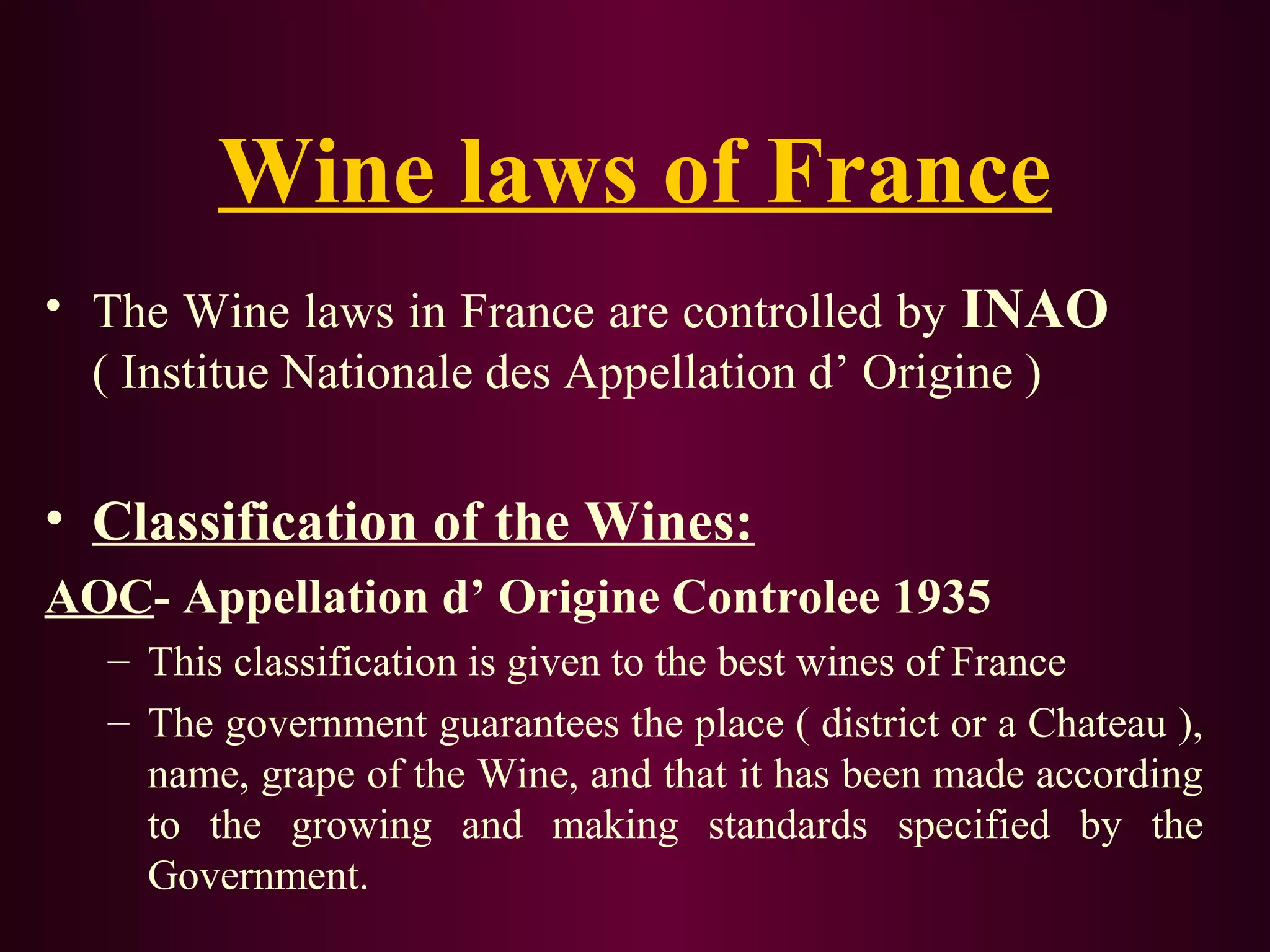 french wines | PPT