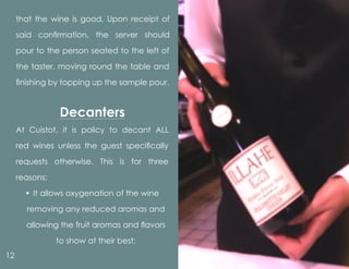 Restaurant Wine & Spirits Service: The Basics | PDF