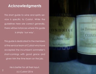 Restaurant Wine & Spirits Service: The Basics | PDF