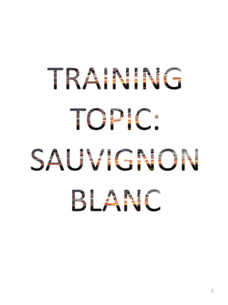 Wine training sauvignon blanc | PDF