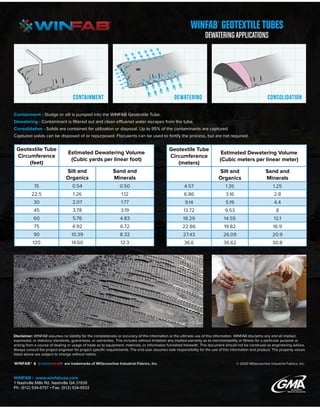 WINFAB®-Geotextile-Tubes - Custom Fabrication Services | PDF