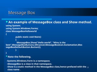 Windows form applicationWindows form application | PPT