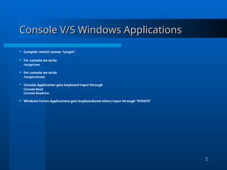 Windows form applicationWindows form application | PPT
