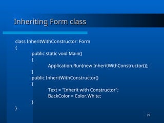 Windows form applicationWindows form application | PPT