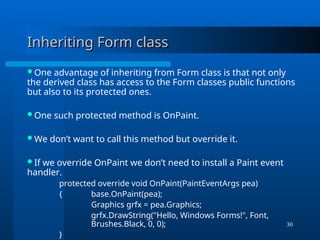 Windows form applicationWindows form application | PPT