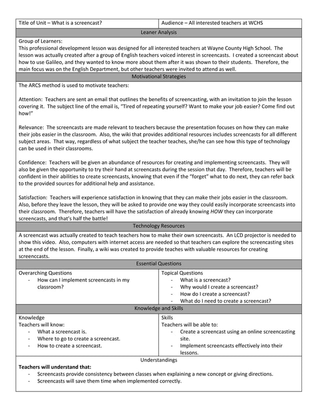 Wingate professional development lesson | PDF