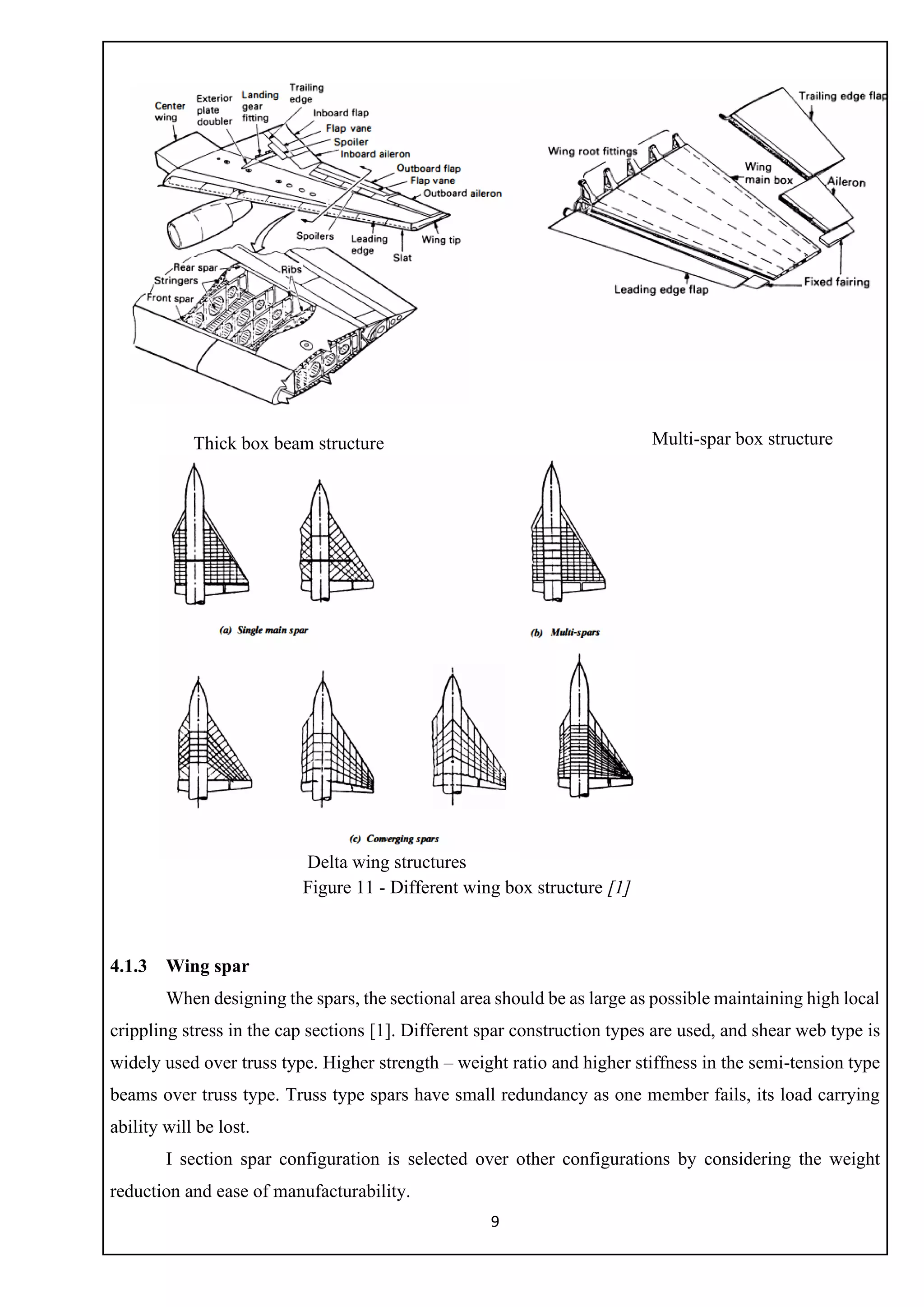 PRELIMINARY DESIGN APPROACH TO WING BOX LAYOUT AND STRUCTURAL ...