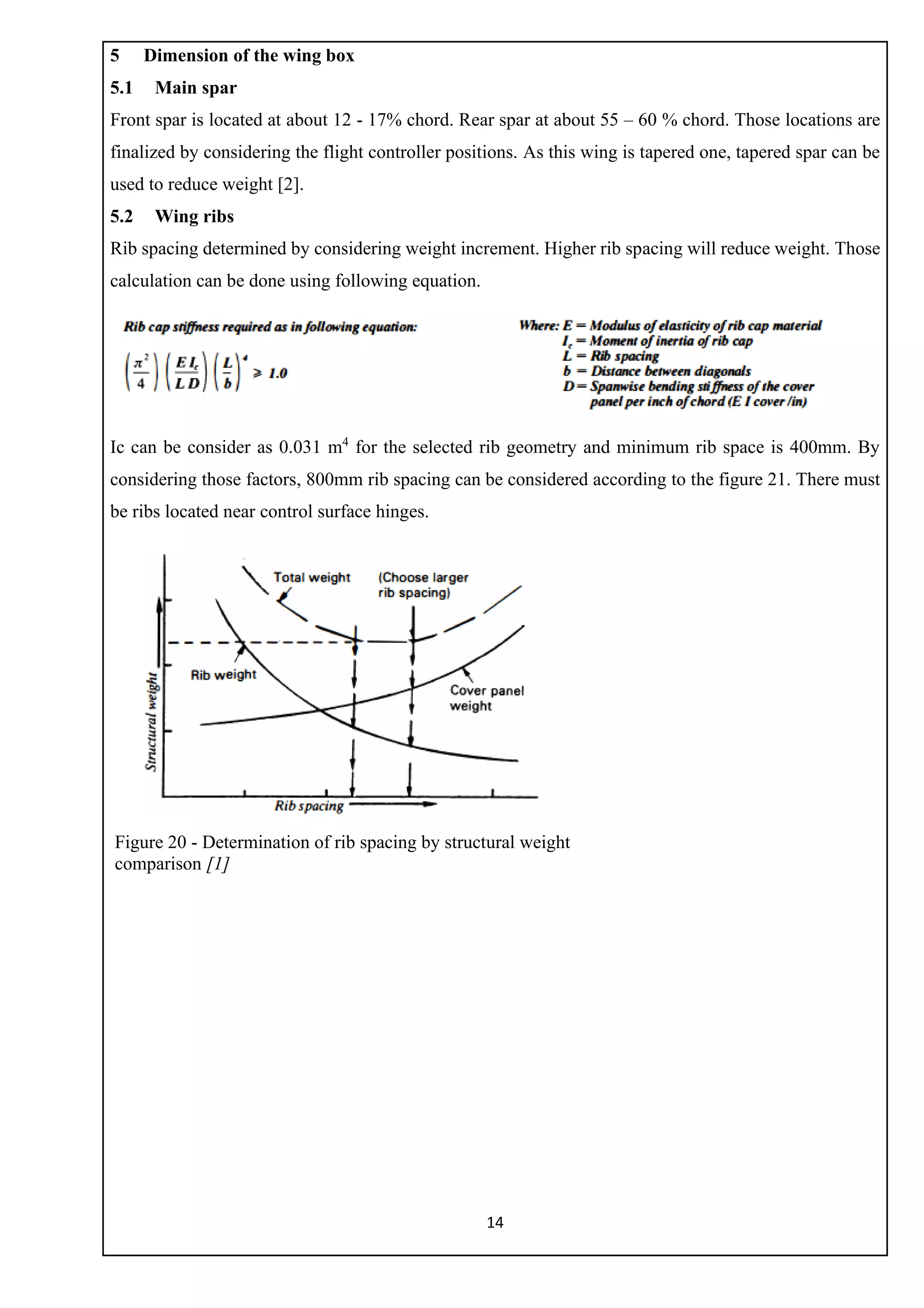 PRELIMINARY DESIGN APPROACH TO WING BOX LAYOUT AND STRUCTURAL ...