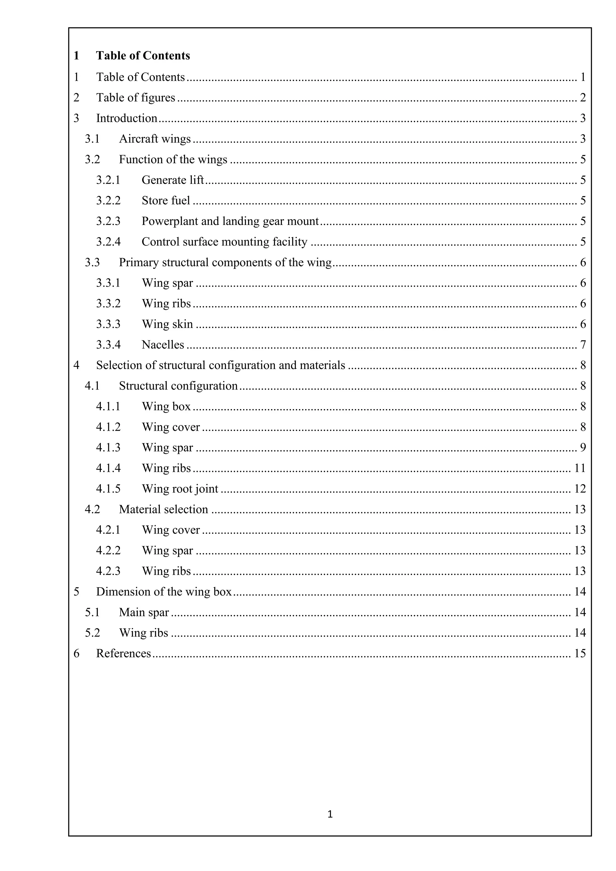 PRELIMINARY DESIGN APPROACH TO WING BOX LAYOUT AND STRUCTURAL ...