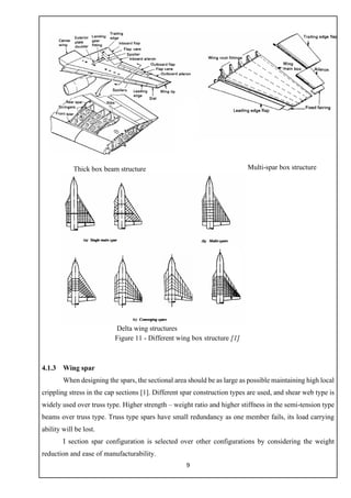 PRELIMINARY DESIGN APPROACH TO WING BOX LAYOUT AND STRUCTURAL ...