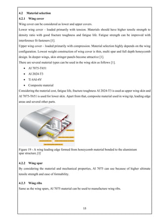 PRELIMINARY DESIGN APPROACH TO WING BOX LAYOUT AND STRUCTURAL ...
