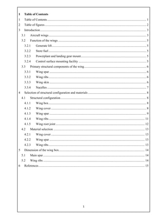 PRELIMINARY DESIGN APPROACH TO WING BOX LAYOUT AND STRUCTURAL ...