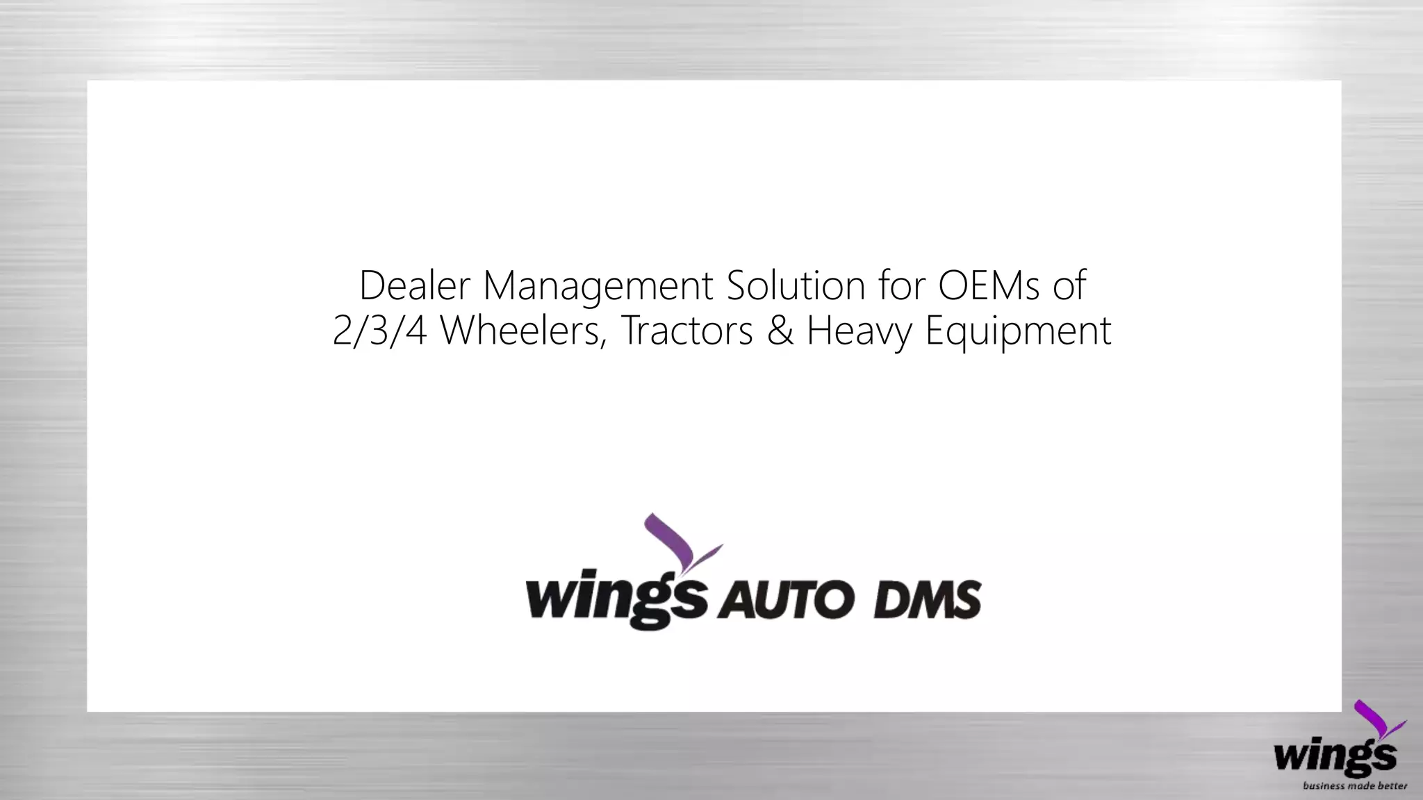 Wings Auto DMS | PPT