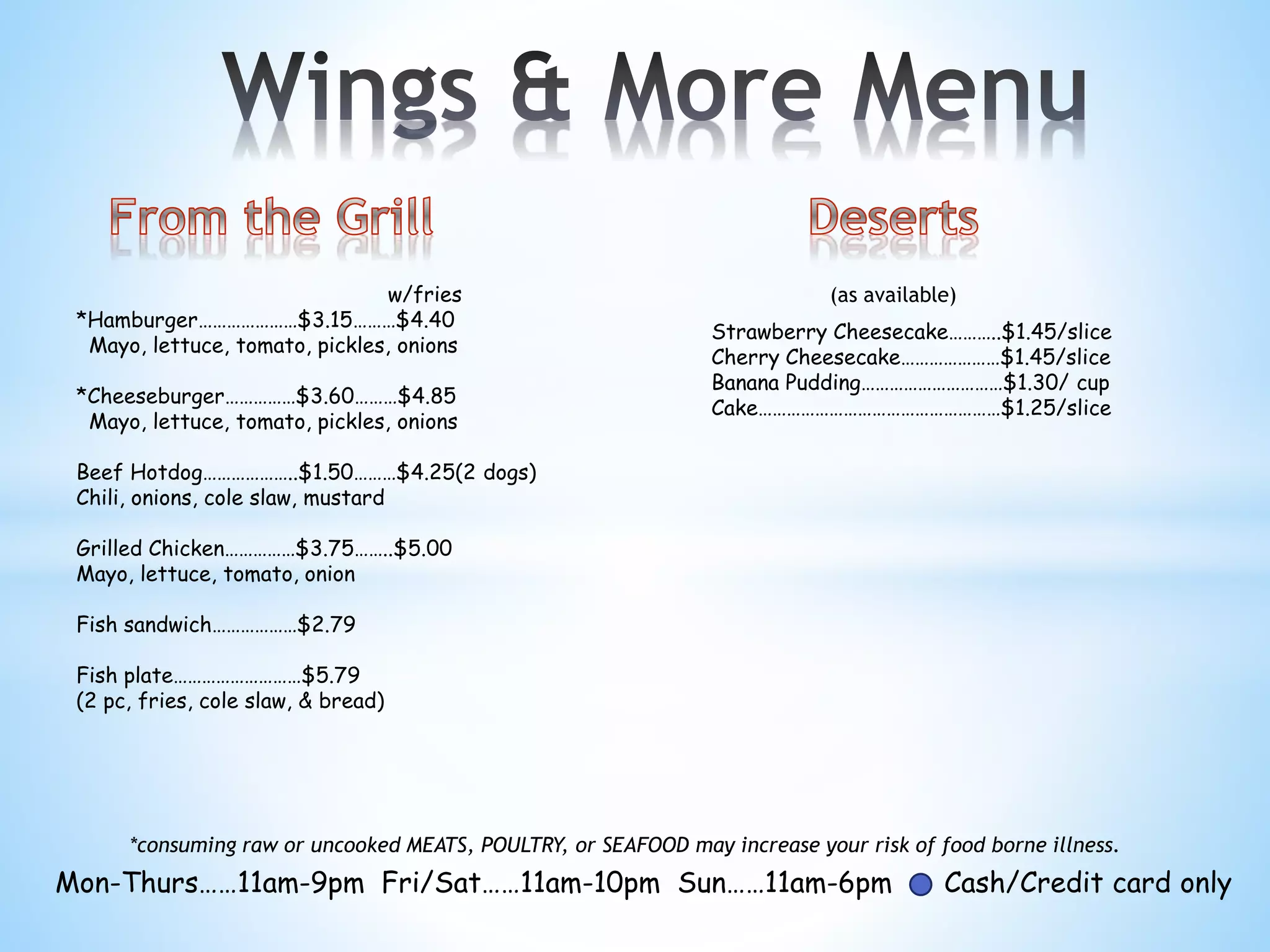 Wings & more menu2 | PPTX