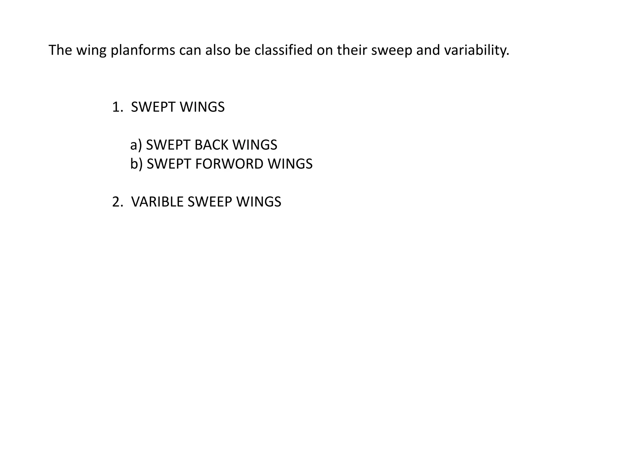 Wings plan form shapes | PPTX