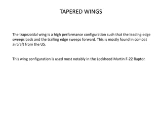 Wings plan form shapes | PPTX