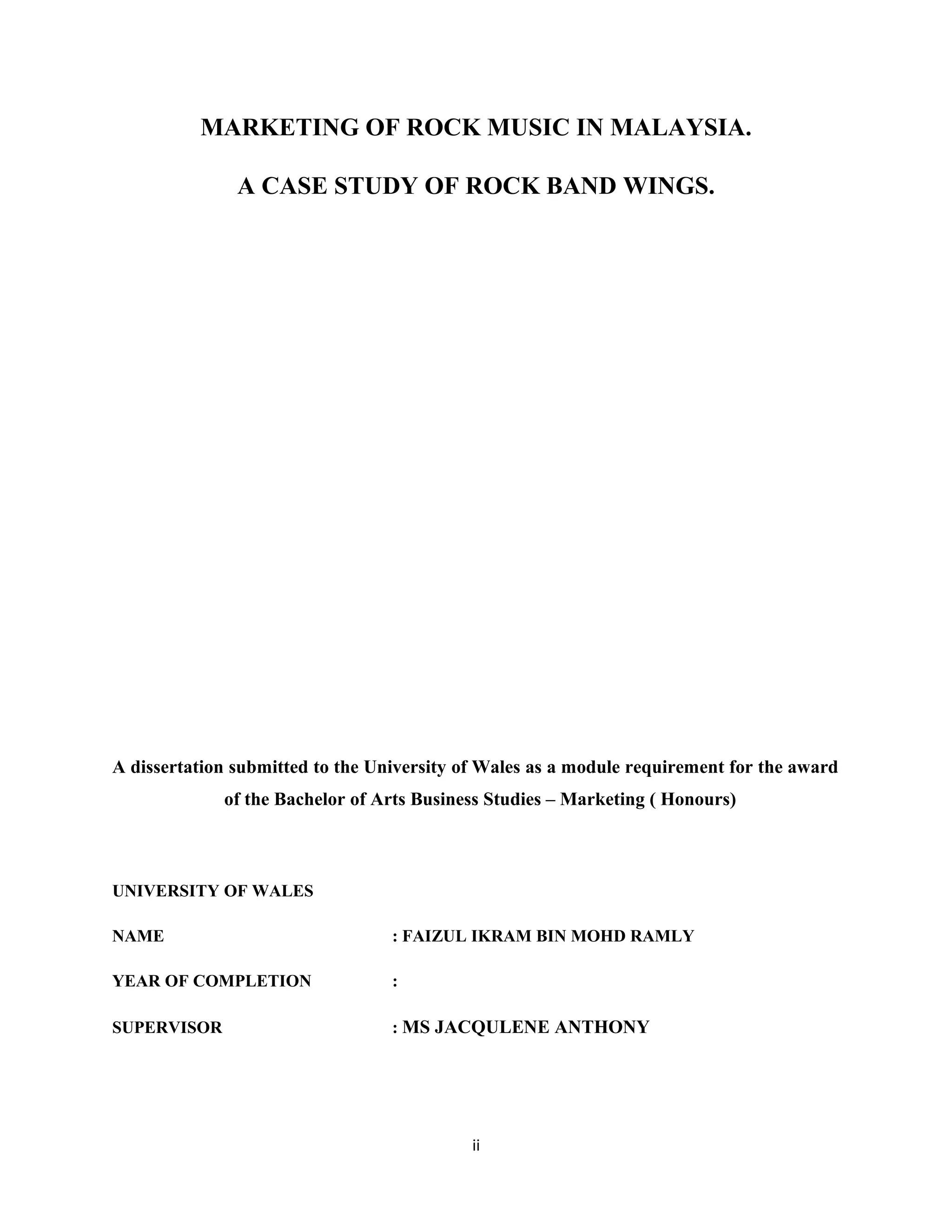 Wings table of contents, abstract, acknowledgement | DOC