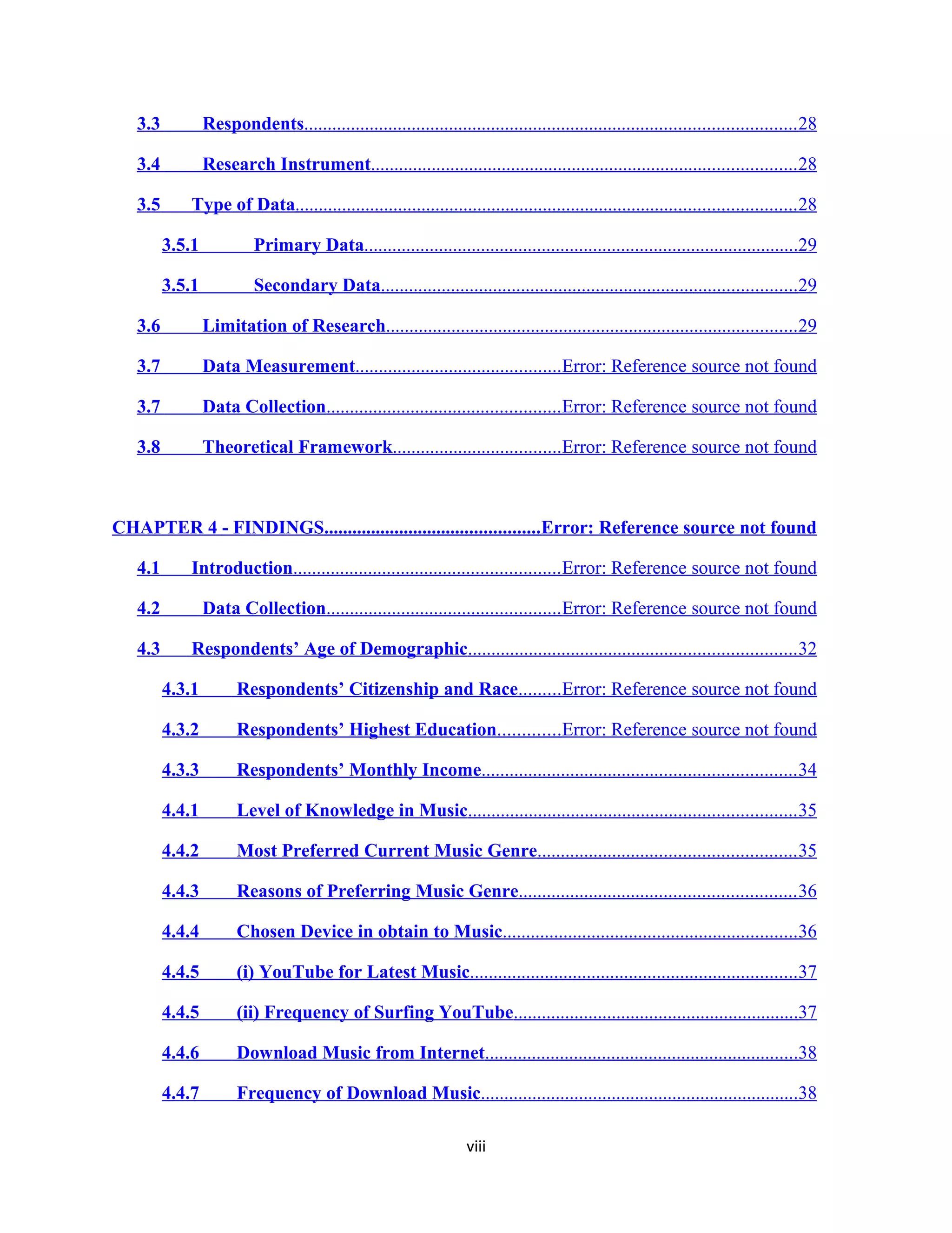 Wings table of contents, abstract, acknowledgement | DOC