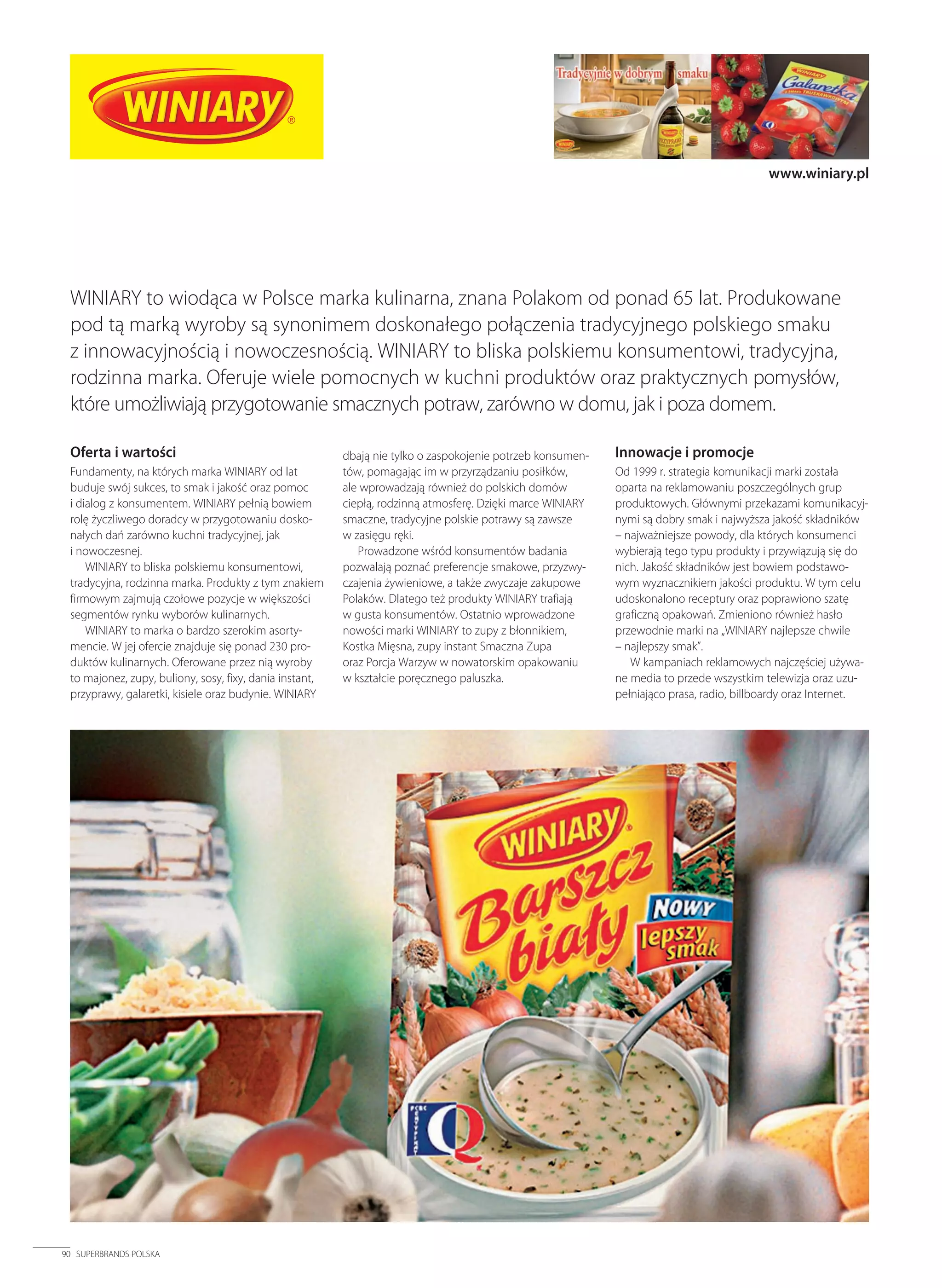 Case study marki Winiary z Albumu Superbrands Polska 2006 | PDF